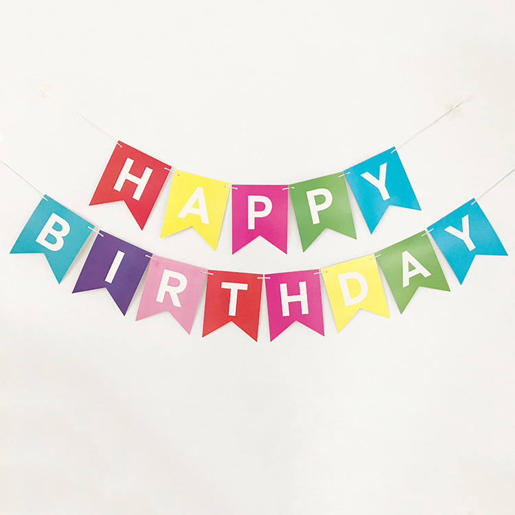 1Set Happy Birthday Letters Fishtail Flag Wholesale - Greentime