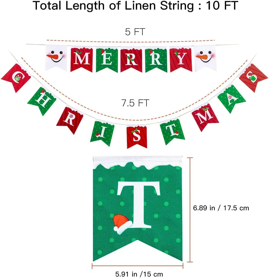 Merry Christmas Banner Custom1 PCS Great Merry Christmas Banner Custom ...