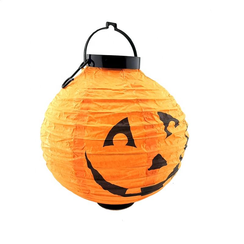 1PC Halloween Pumpkin Paper Lantern Led For Party Wholesale - Greentime
